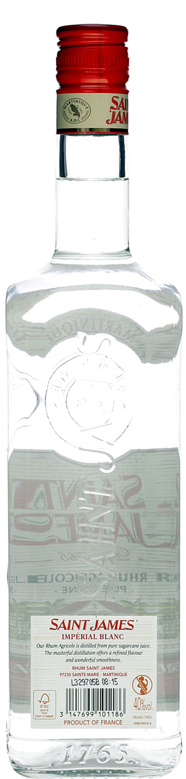 Saint James Rhum Blanc Agricole (Imperial) 0,7 Liter 40