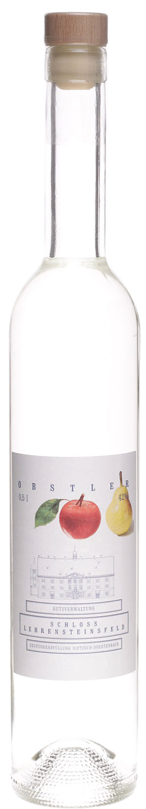 Schoss Lehrensteinsfeld Obstler - klarer Obstbrand aus