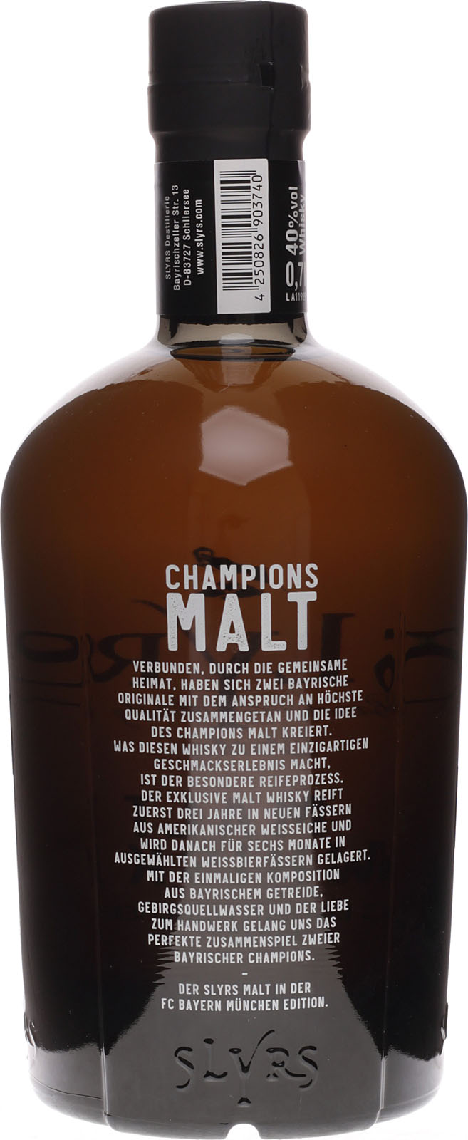 Slyrs Champions Malt Whisky FC Bayern München Edition G