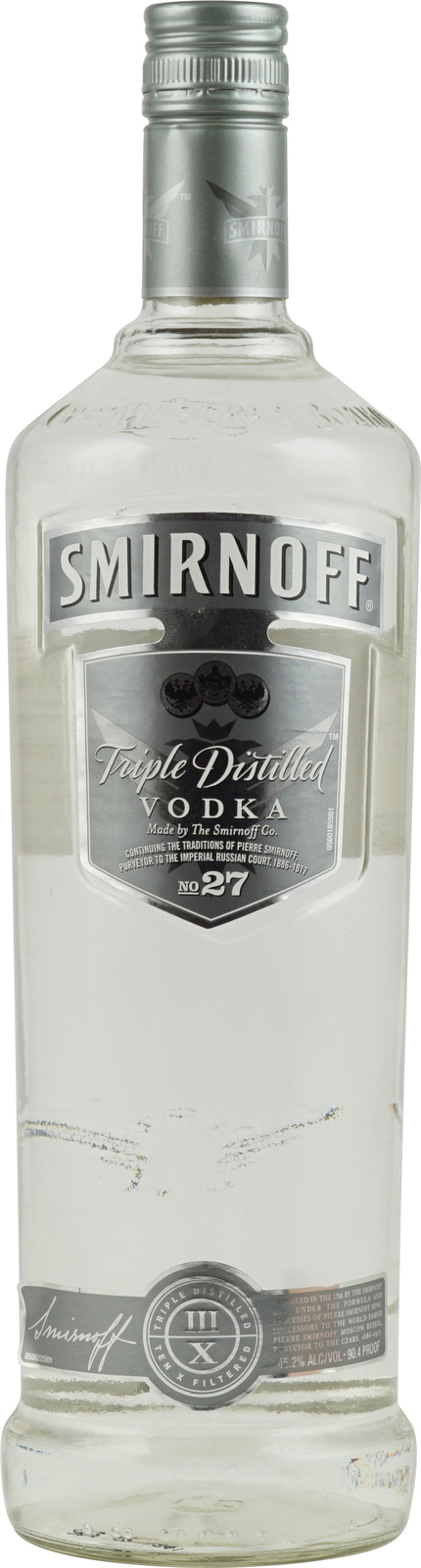Smirnoff Silver Label No. 27 Vodka mit 45 % Vol. und 1,