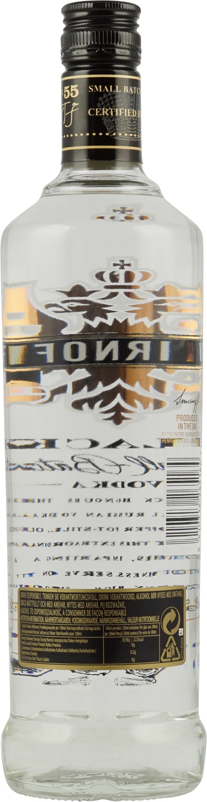 Smirnoff Vodka Black Label 0,7l 40%