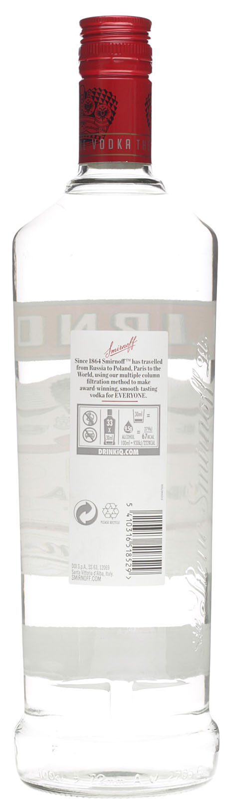 Smirnoff Vodka Red Label 1l - 40 % Vol. Klassiker