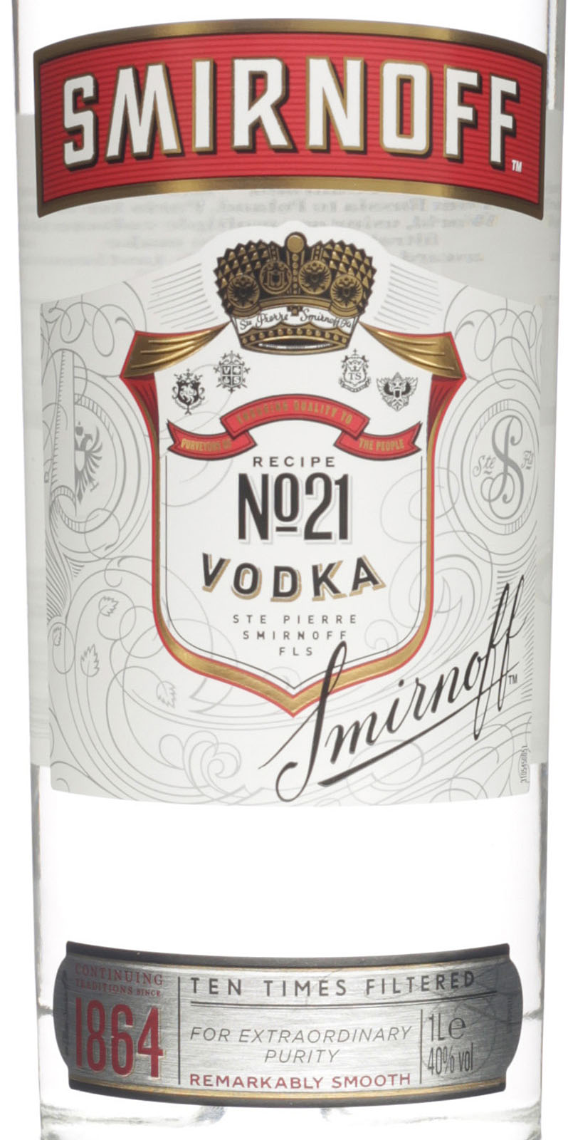 Smirnoff Vodka Red Label 1l - 40 % Vol. Klassiker