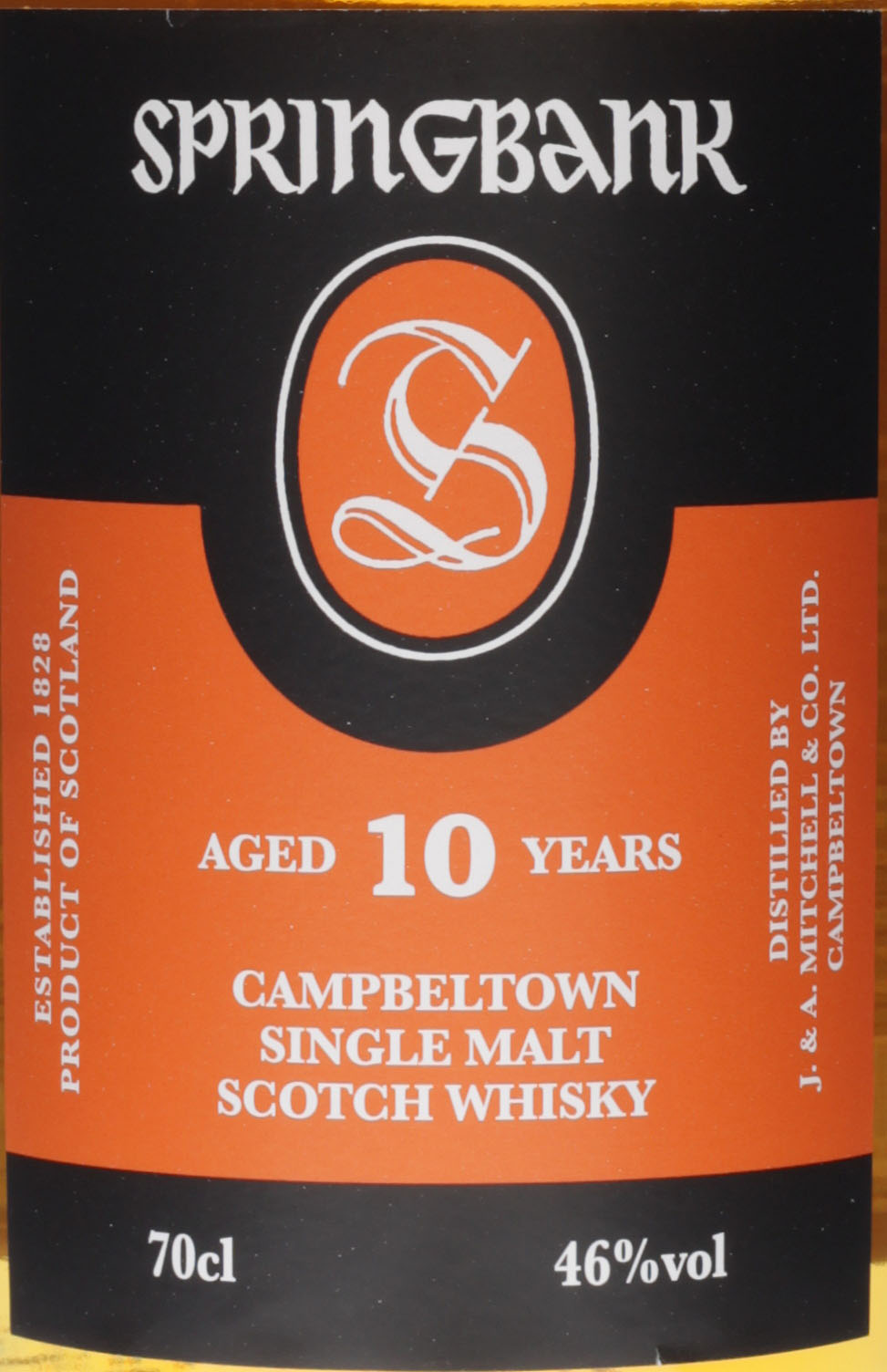 Springbank Single Malt Scotch Whisky (10 Jahre) 0,7 Lit