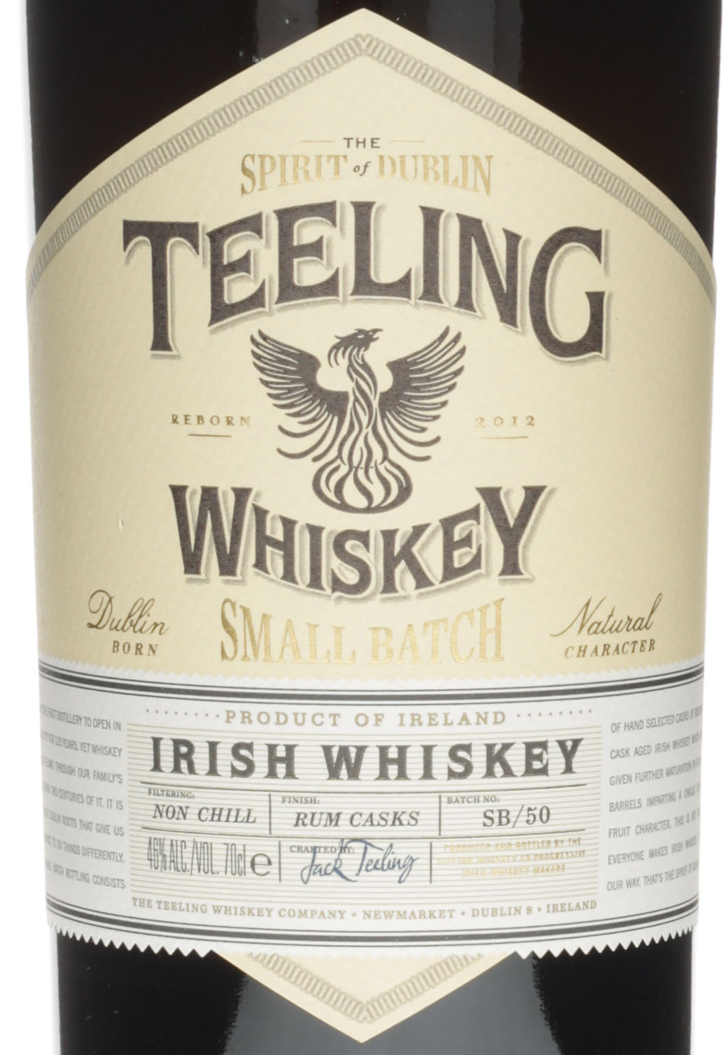 Teeling Whiskey Small Batch Rum Casks Irish Blended Whi