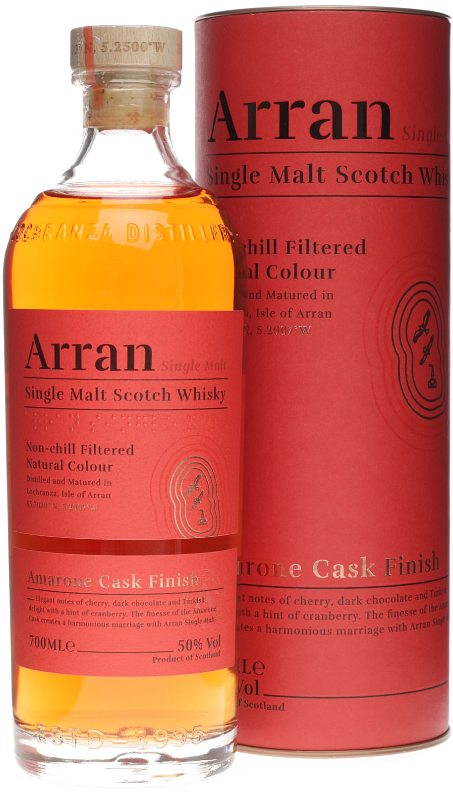 The Arran Single Malt Scotch Whisky Amarone Cask Finish