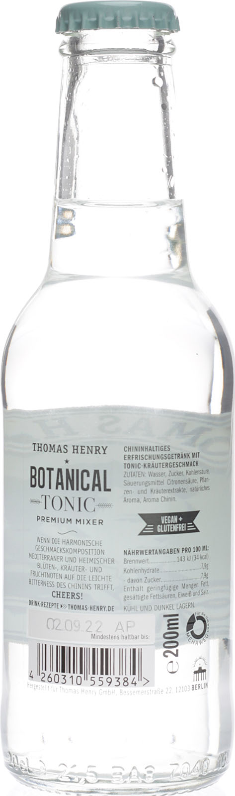 Thomas Henry Botanical Tonic Water bei barfish.de