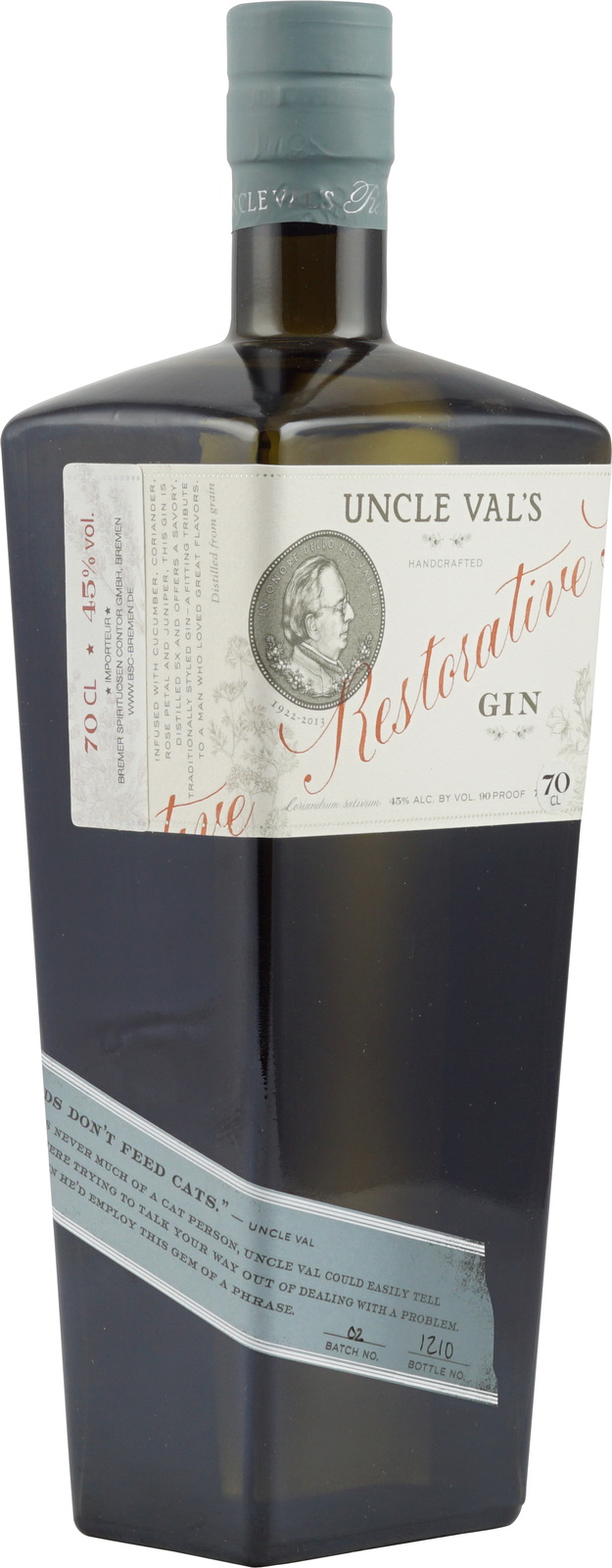 Uncle Val‘s Restorative Gin 0,7 Liter 45% Vol. aus den