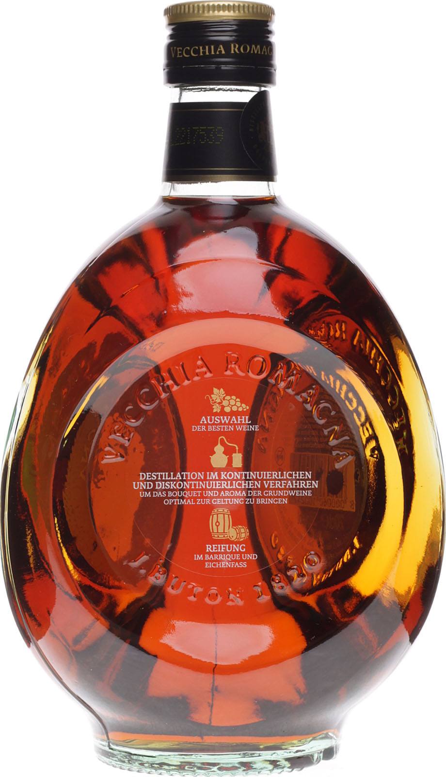 Vecchia Romagna Brandy Etichetta Nera - 0,7 Liter, 38%