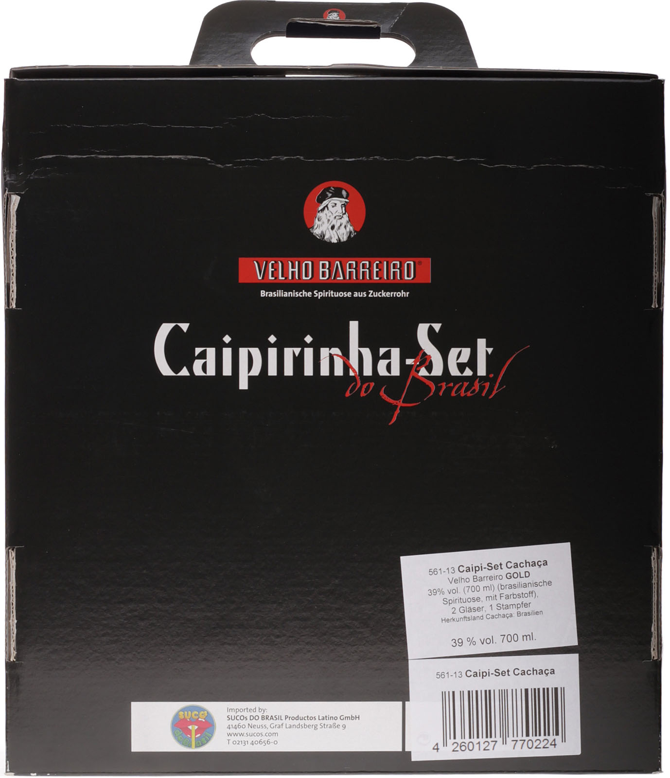 Velho Barreiro Cachaca Caipirinha Set Gold im Shop kauf