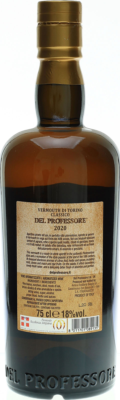 Vermouth del Professore Bianco 0,7 Liter 18% Vol. kaufe